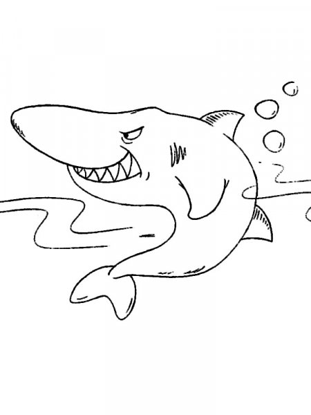 Sharks coloring pages. Download and print sharks coloring pages