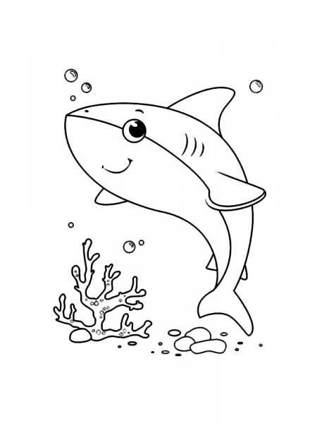 Sharks coloring pages. Download and print sharks coloring pages