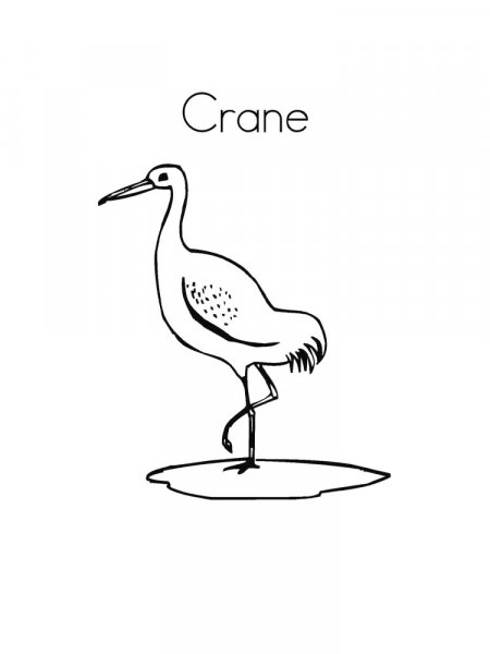Crane coloring pages