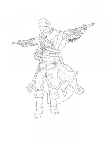 Assassin coloring pages