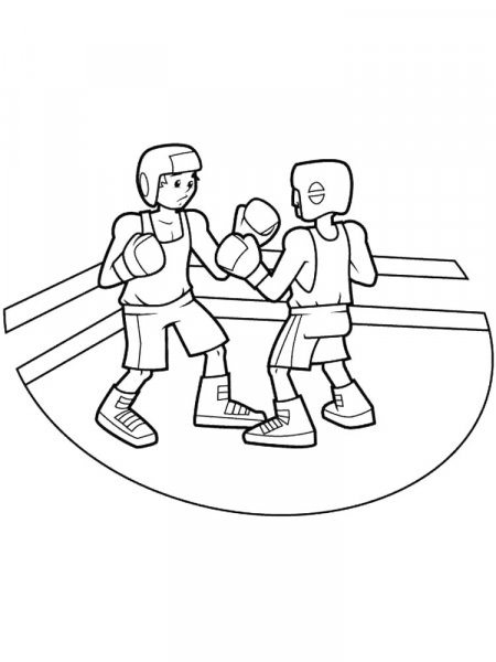 Boxing coloring pages