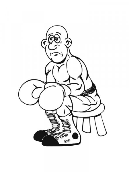Boxing coloring pages