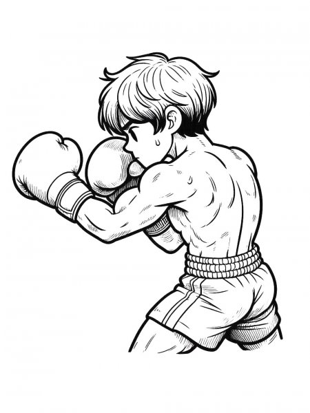 Boxing coloring pages