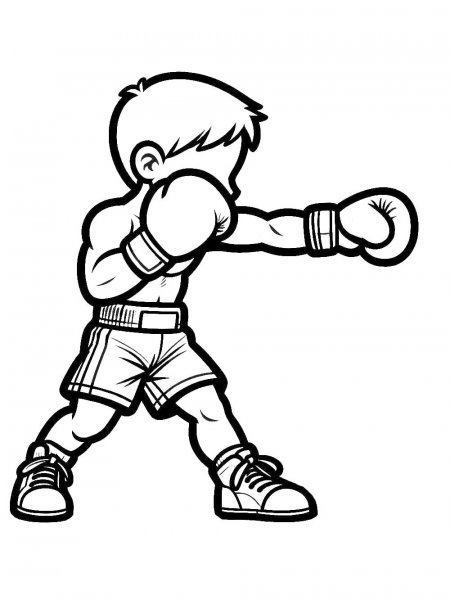 Boxing coloring pages