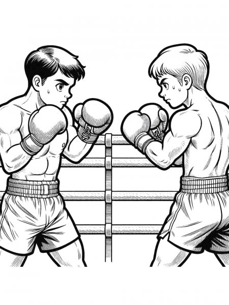 Boxing coloring pages