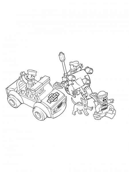 Lego Police coloring pages