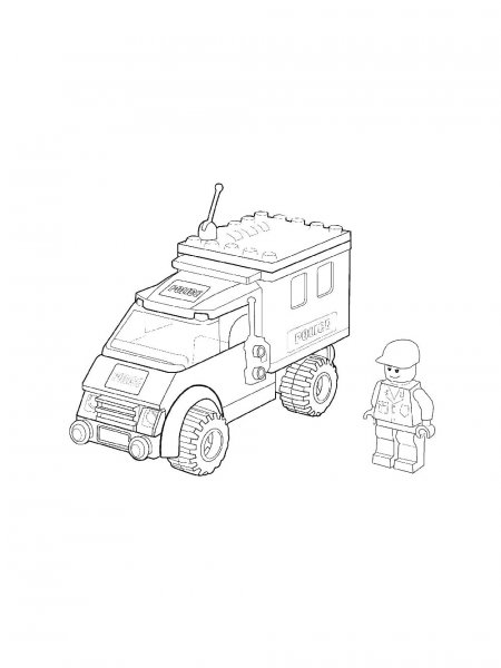 Lego Police coloring pages