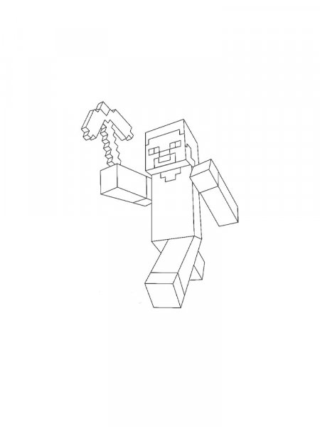 Steve Minecraft coloring pages