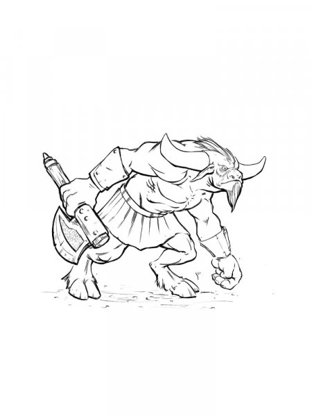 Minotaur coloring pages