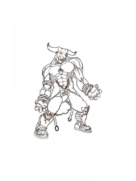 Minotaur coloring pages