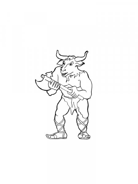 Minotaur coloring pages
