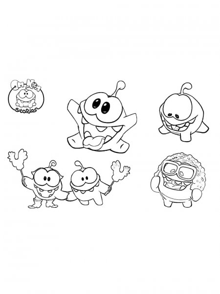Om Nom coloring pages