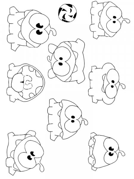 Om Nom coloring pages