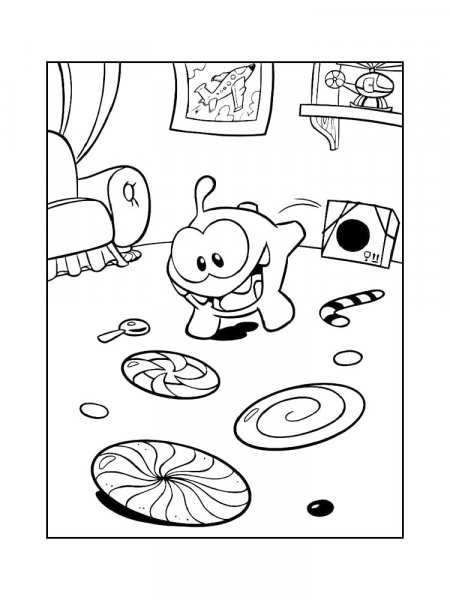 Om Nom coloring pages