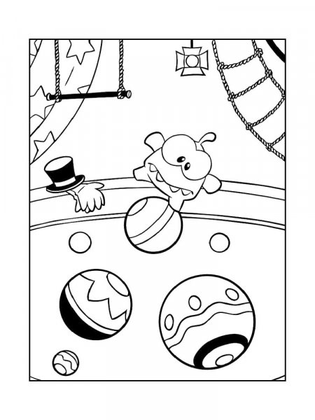Om Nom coloring pages