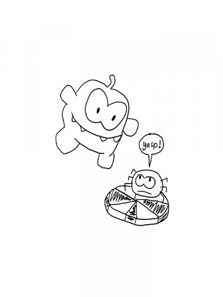 Om Nom coloring pages