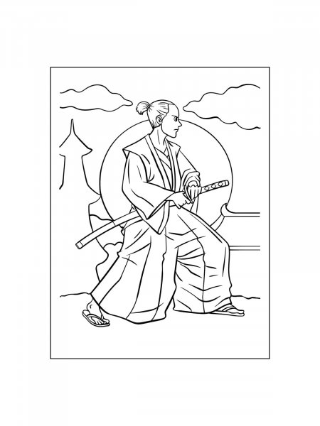 Samurai coloring pages