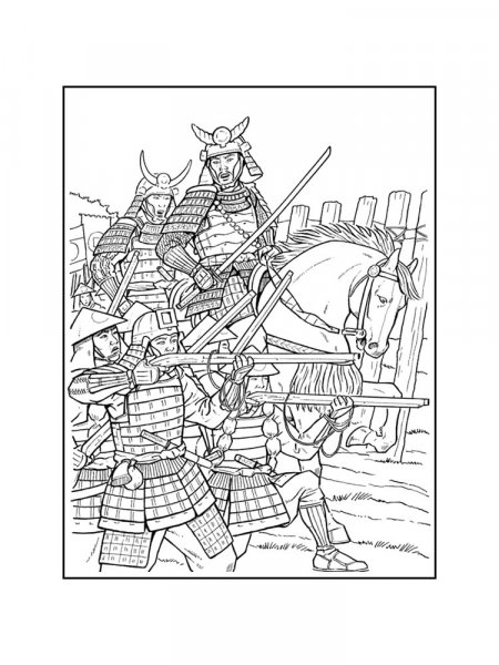 Samurai coloring pages