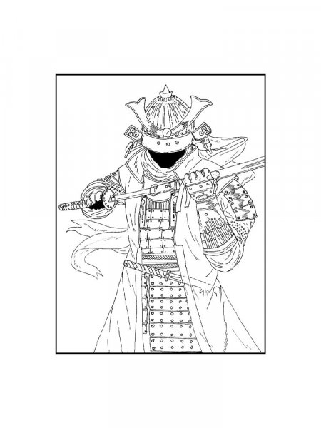 Samurai coloring pages