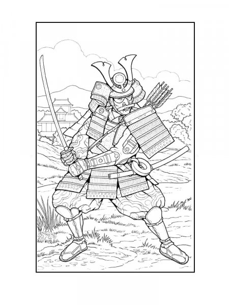 Samurai coloring pages