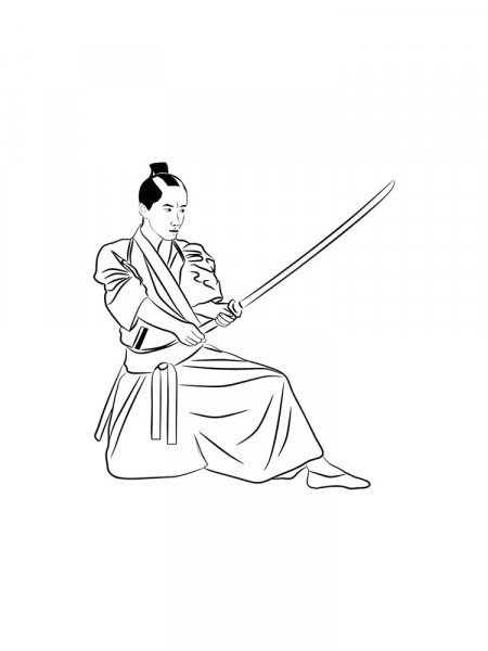 Samurai coloring pages