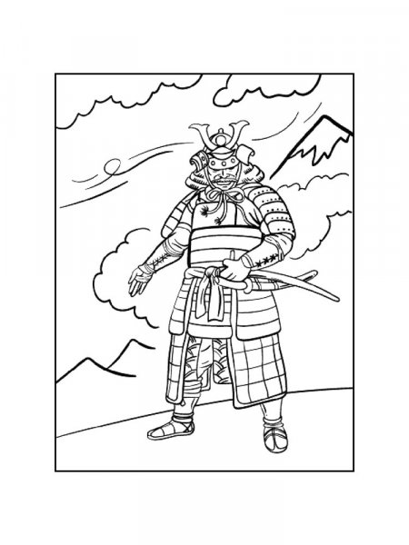 Samurai coloring pages