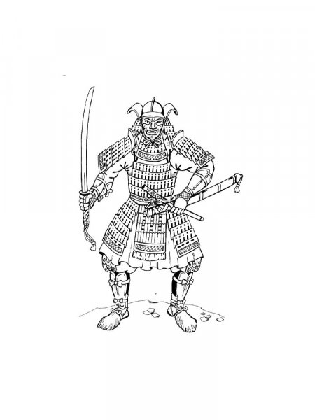 Samurai coloring pages