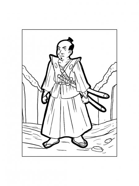 Samurai coloring pages