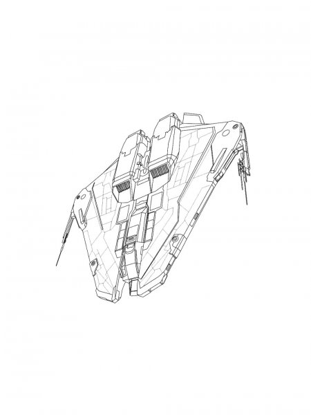Starship coloring pages