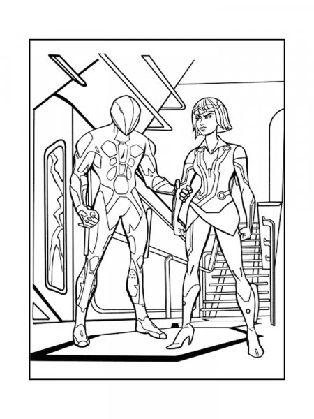 Tron coloring pages