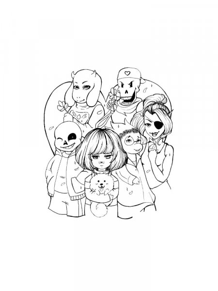 Undertale coloring pages