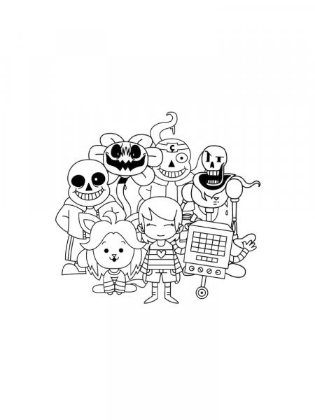 Undertale coloring pages
