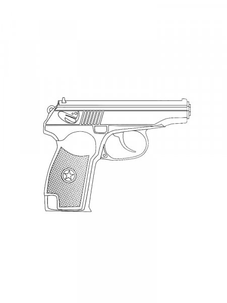 Weapons coloring pages