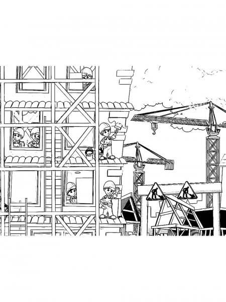 Construction Site coloring pages