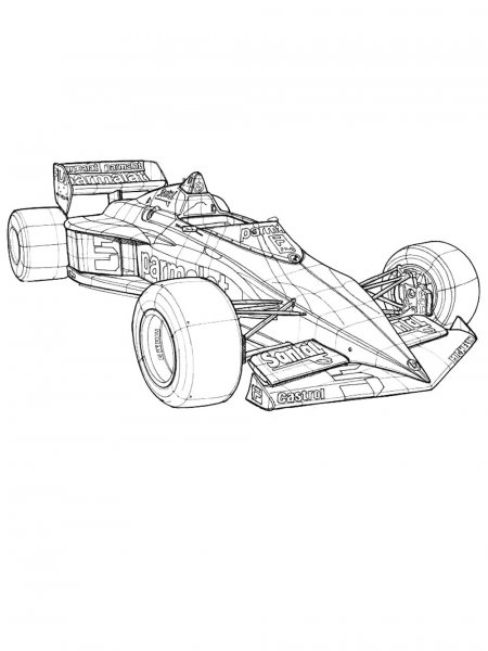 Formula 1 coloring pages