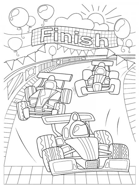 Formula 1 coloring pages