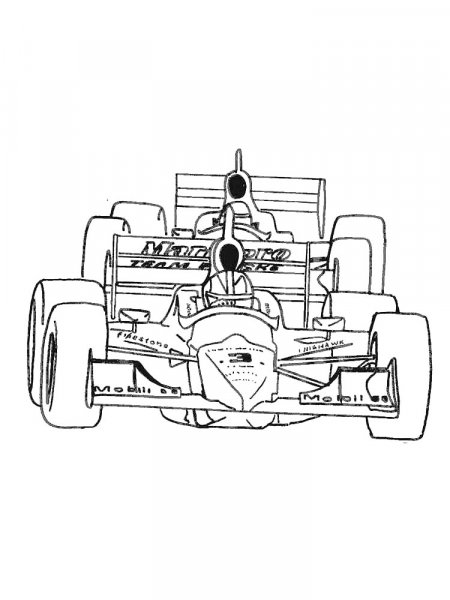 Formula 1 coloring pages