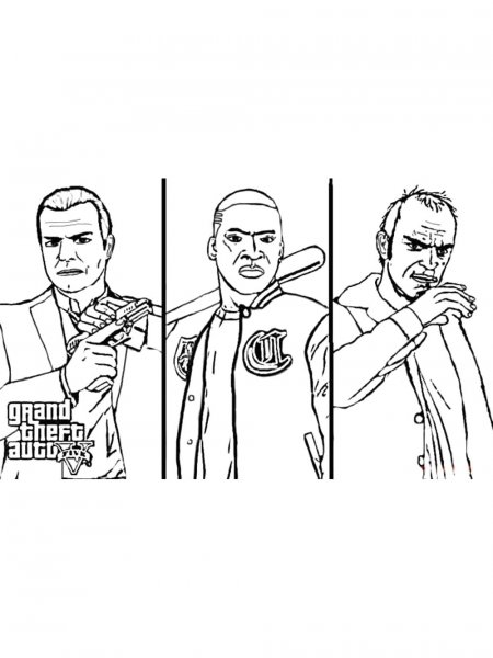 GTA coloring pages