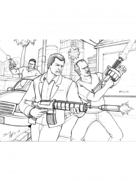 GTA coloring pages