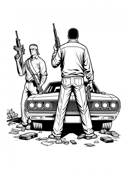 GTA coloring pages