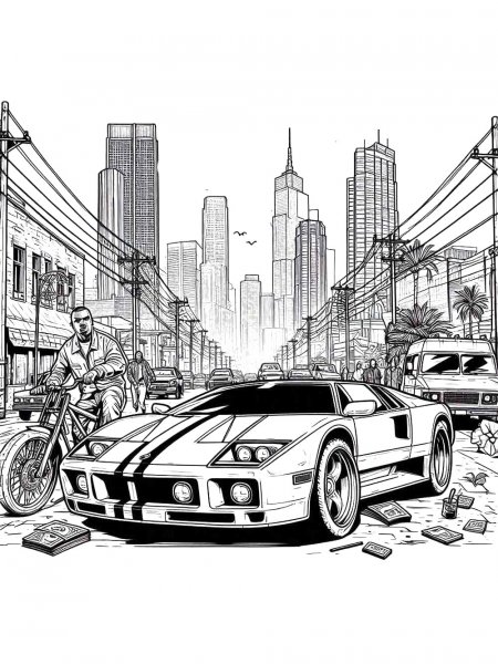 GTA coloring pages