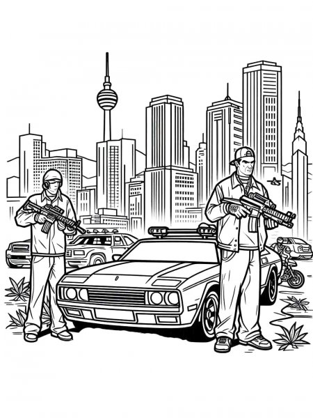 GTA coloring pages
