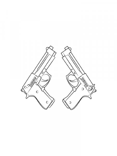 Gun coloring pages