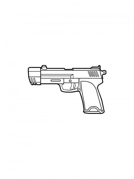 Gun coloring pages
