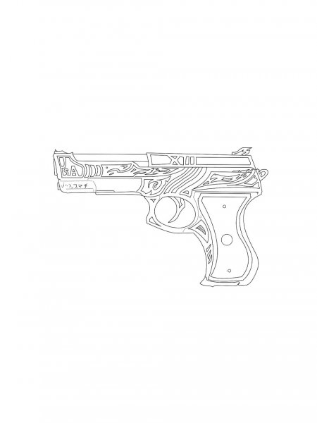 Gun coloring pages
