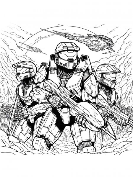 Halo coloring pages
