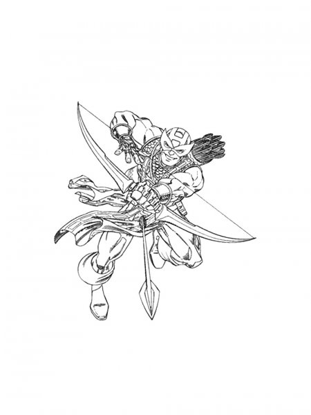 Hawkeye coloring pages