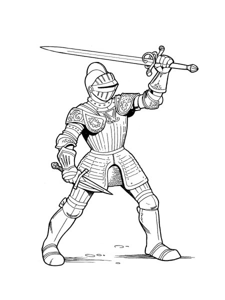 Knight coloring pages