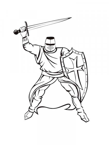 Knight coloring pages