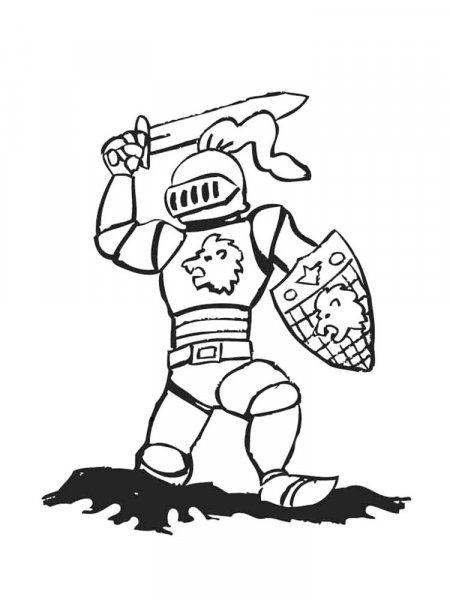 Knight coloring pages